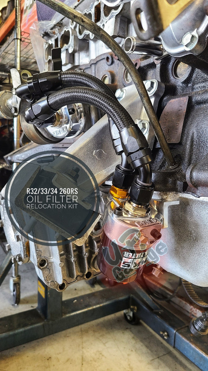 U.P.G GTR oil filter relocation kit for RB26 – U.P.garage