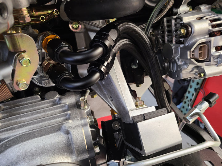 U.P.G Skyline GTR oil filter relocation kit with Greddy oil cooler ada ...