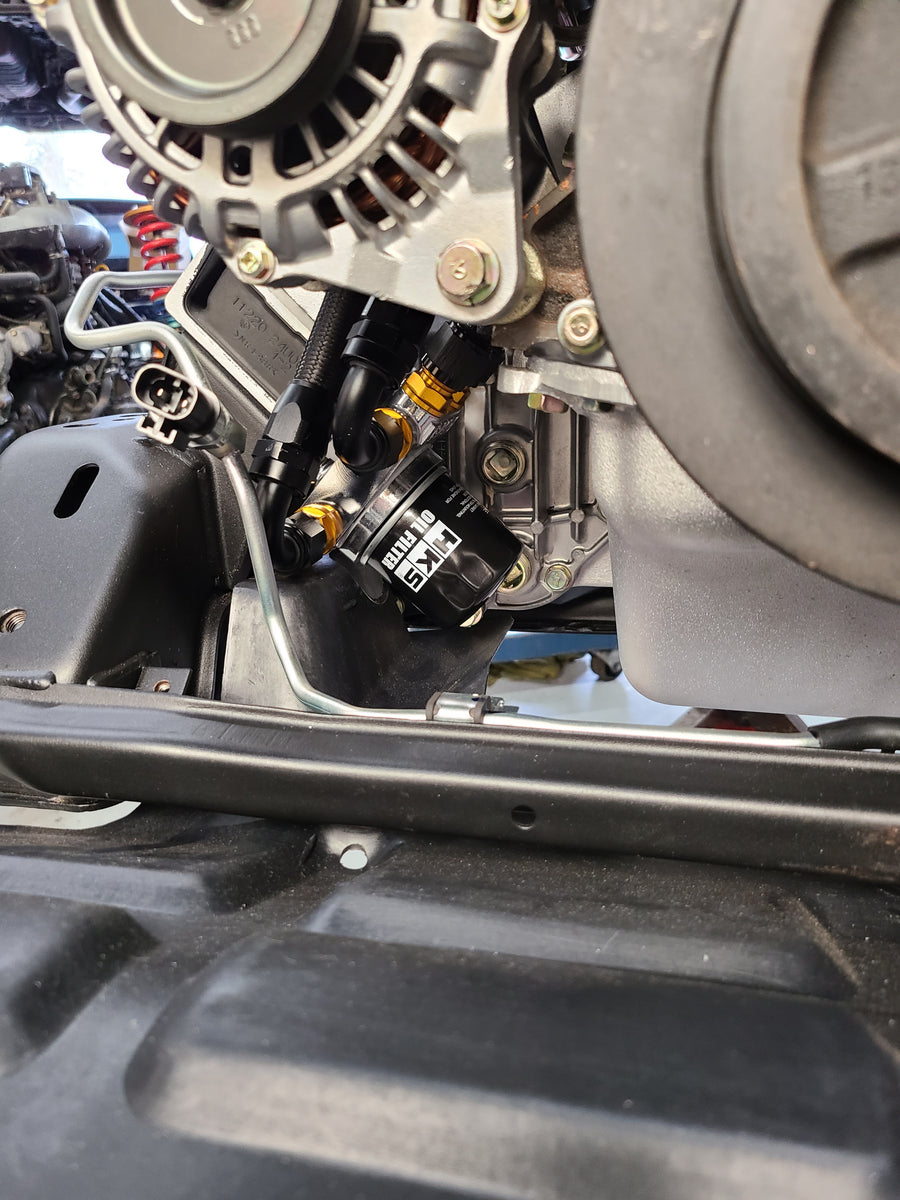 U.P.G Skyline GTR oil filter relocation kit with Greddy oil cooler ada ...